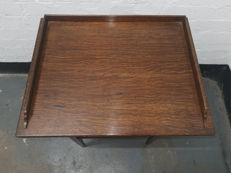 Jas Shoolbred A Gothic Revival Oak Side Table With Upper Gallery For ...