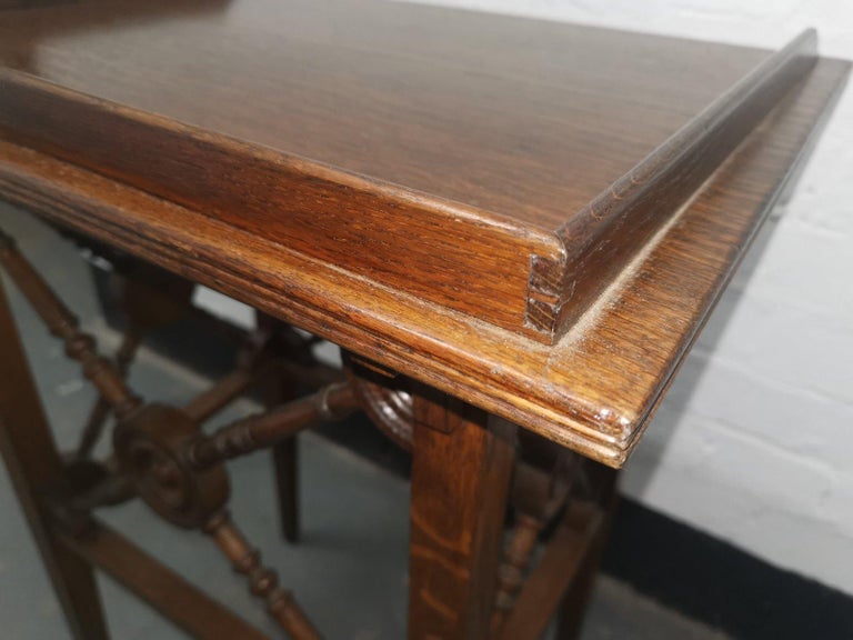 Jas Shoolbred A Gothic Revival Oak Side Table With Upper Gallery For ...