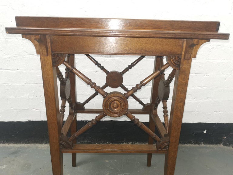 Jas Shoolbred A Gothic Revival Oak Side Table With Upper Gallery For ...