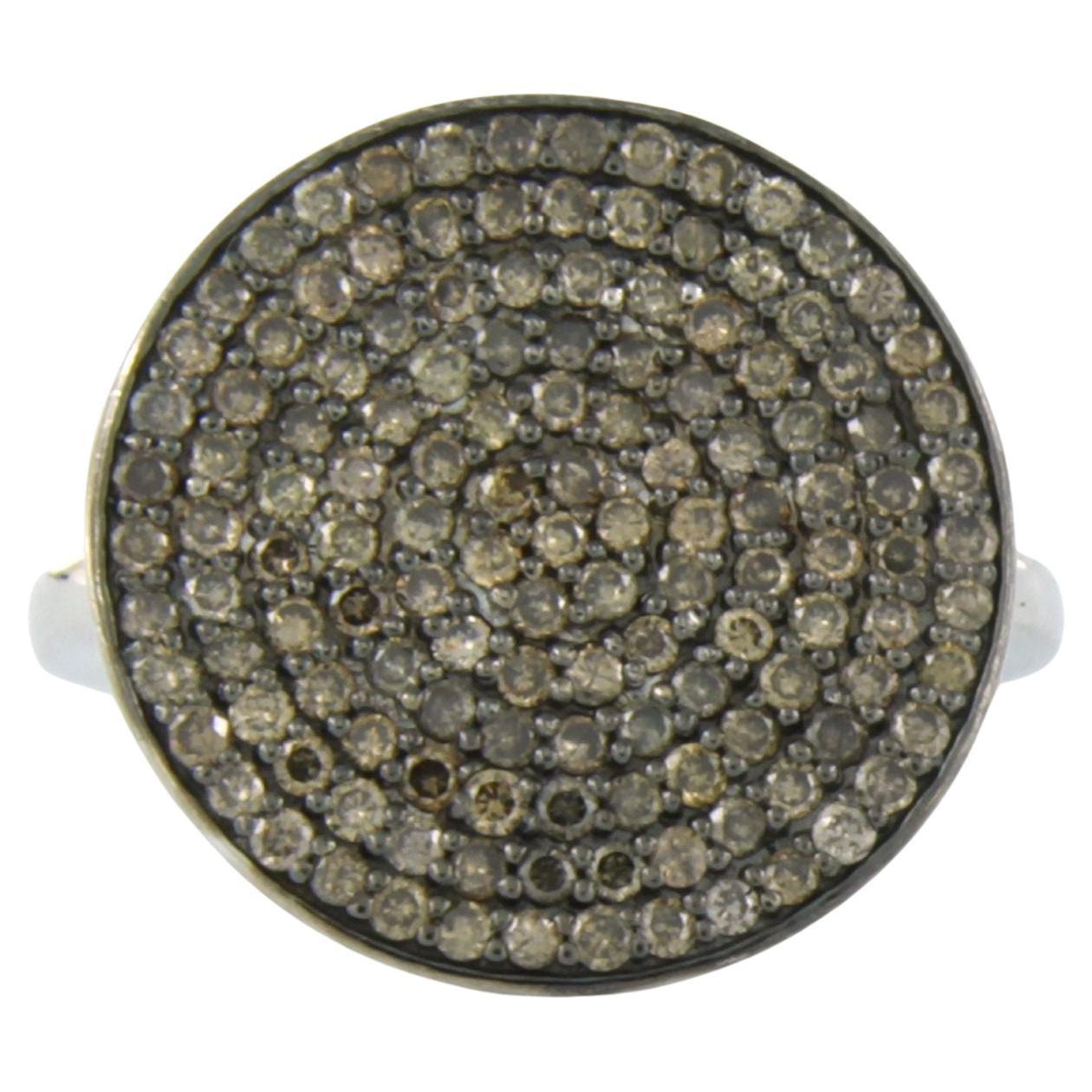 JASANI - 18k white gold ring set with diamonds For Sale at 1stDibs