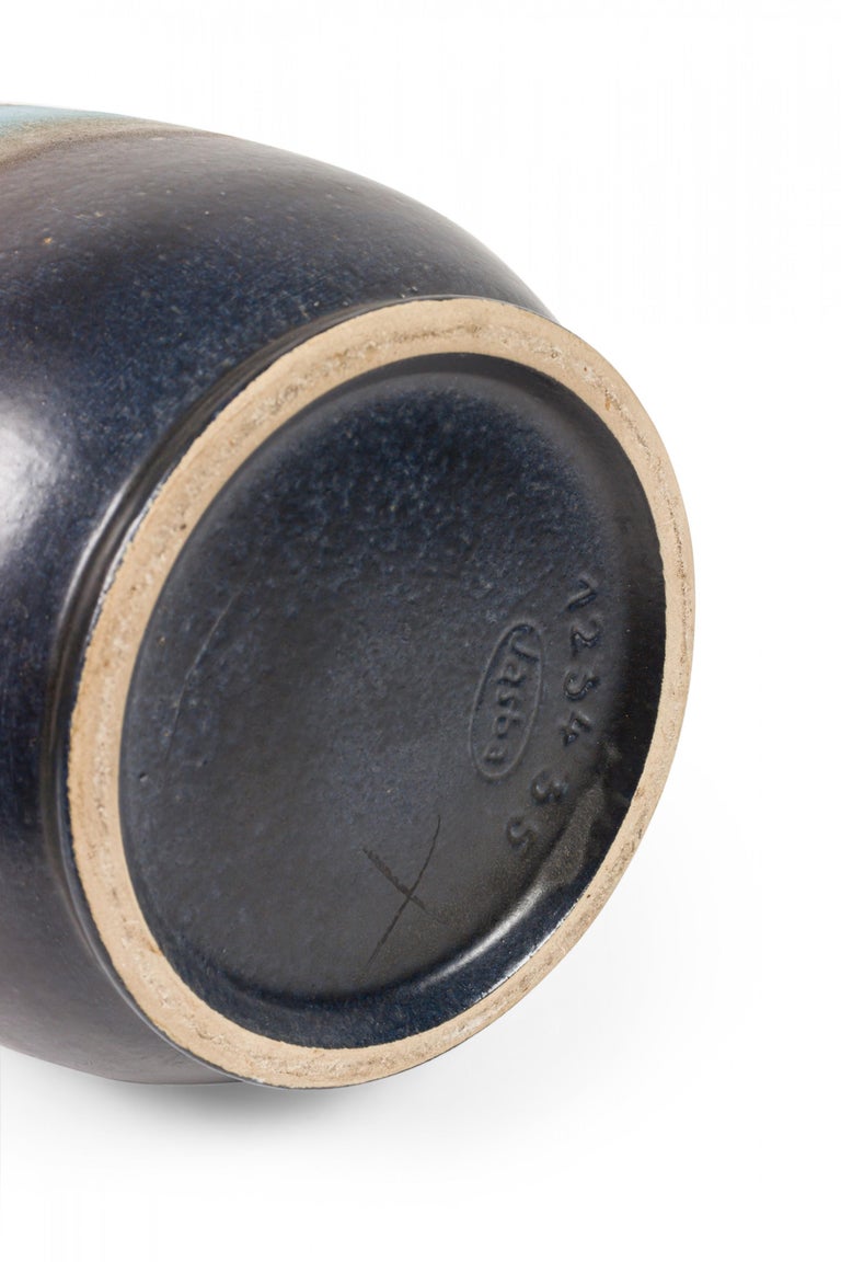 Jasba Keramik West German Mid-Century Teal and Gray Glazed Ceramic Vase ...