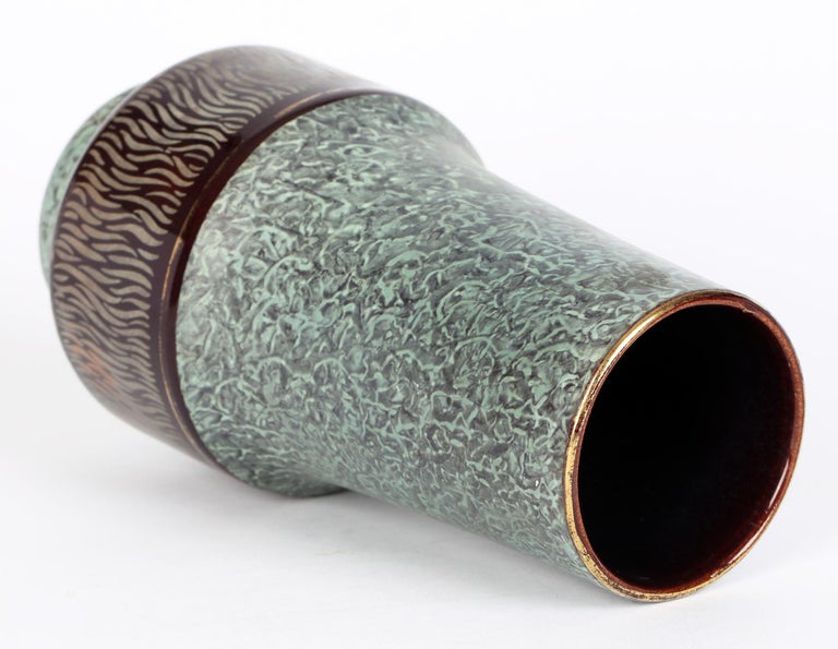 Jasba West German Mid-Century Marble Glazed Art Pottery Vase For Sale ...