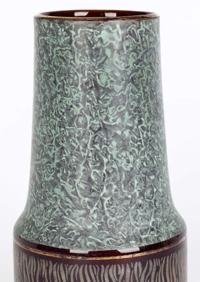 Jasba West German Mid-Century Marble Glazed Art Pottery Vase For Sale ...