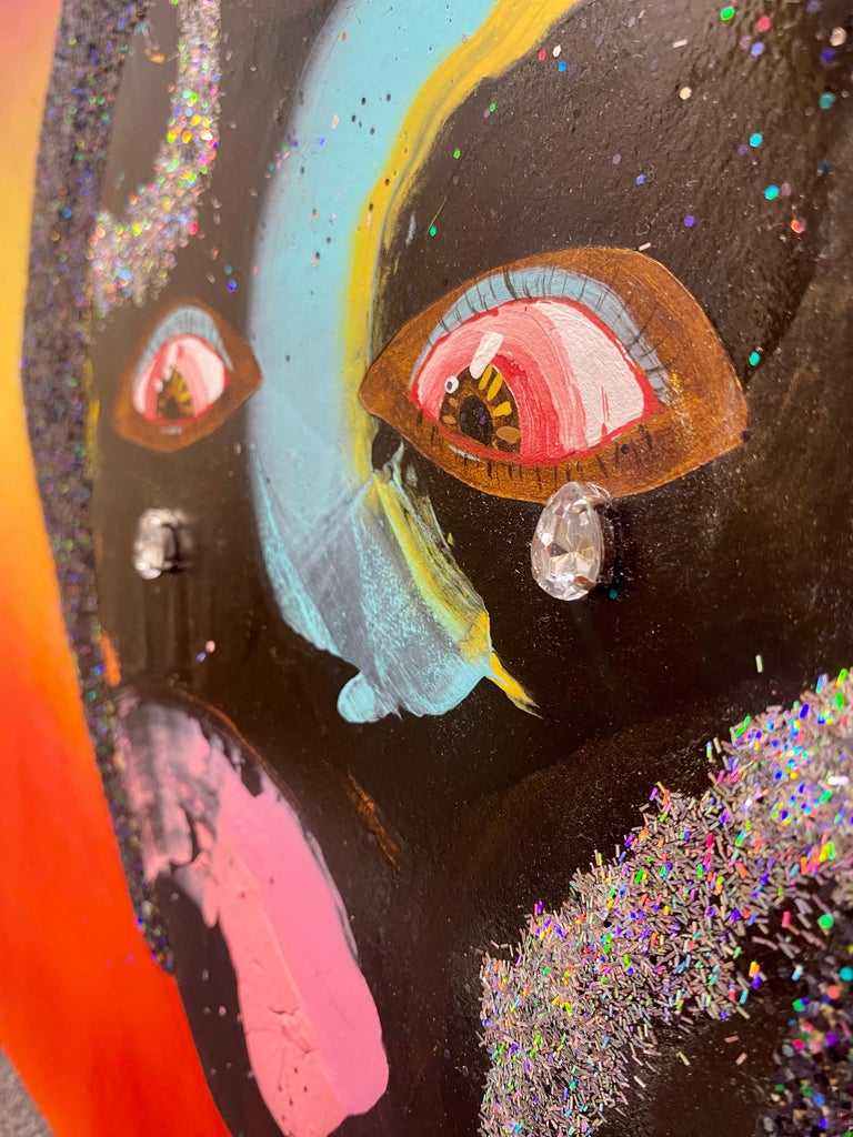 Jasmine Zelaya - Kinda Sorta, Contemporary Figurative Painting, Mixed Media on Panel For Sale at ...