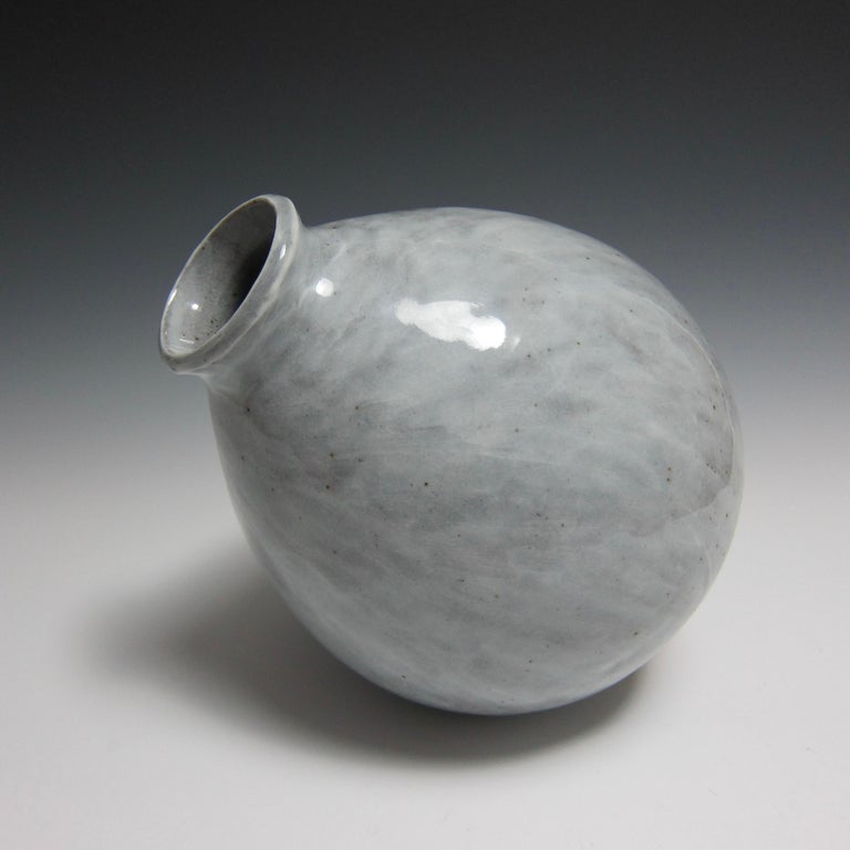 Jason Fox Wheel Thrown Ceramic Vase / Flower Bottle For Sale at 1stDibs