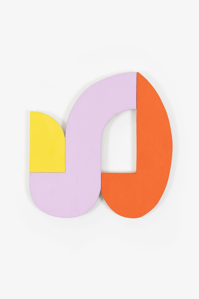 Jason Matherly - "21-4" Wall Sculpture-yellow, pink, orange, geometric ...