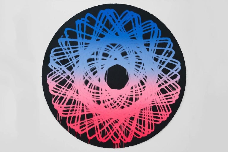 Jason Revok - Black Spirograph_32_a Signed and Numbered Tondo Circular ...