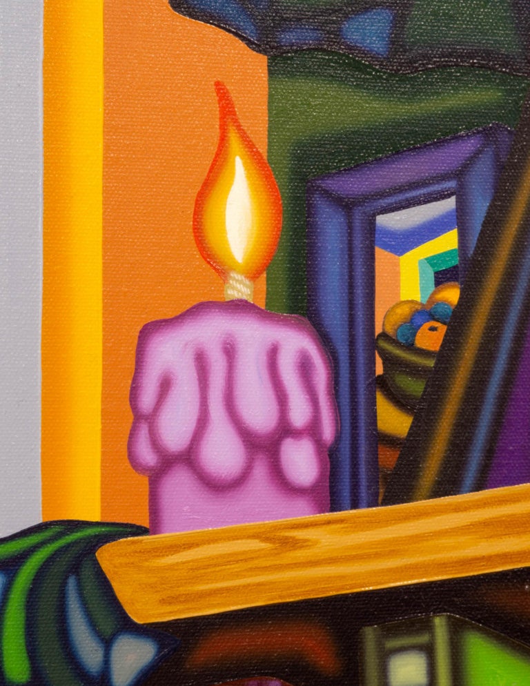Jason Stout - RUBYE’S TIFFANY - Neo Proto Cubist Oil Painting on Canvas ...