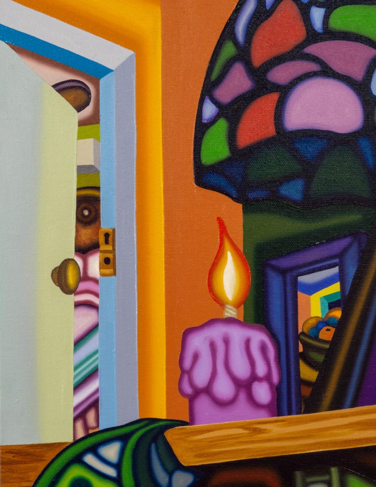 Jason Stout - RUBYE’S TIFFANY - Neo Proto Cubist Oil Painting on Canvas ...