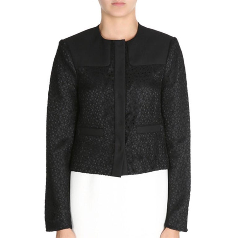 Jason Wu Black Cropped Jacket M For Sale at 1stDibs