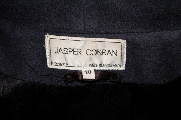 Jasper Conran Grey Wool Coat For Sale at 1stDibs