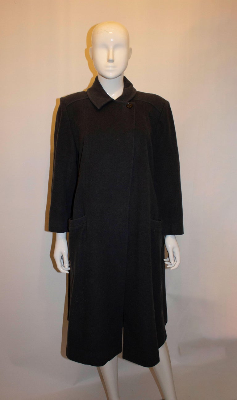 Jasper Conran Grey Wool Coat For Sale at 1stDibs