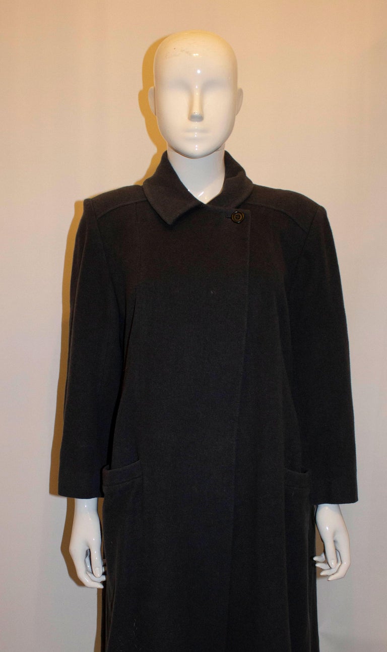 Jasper Conran Grey Wool Coat For Sale at 1stDibs