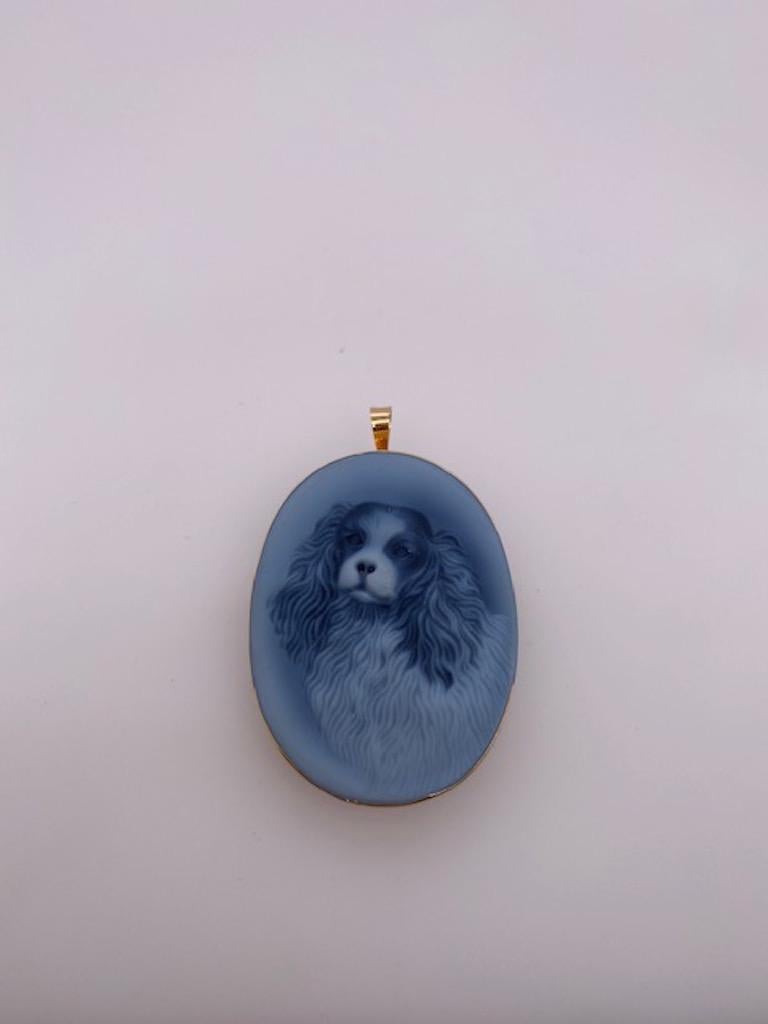 Jasper Gold Cocker Spaniel Pin/Pendant For Sale at 1stDibs