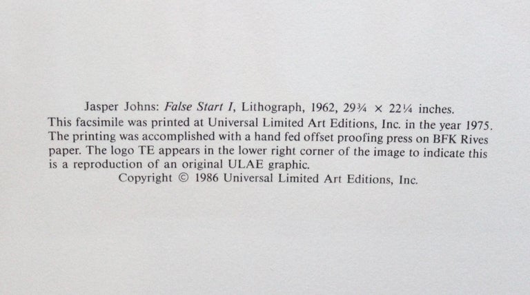 jasper johns false start