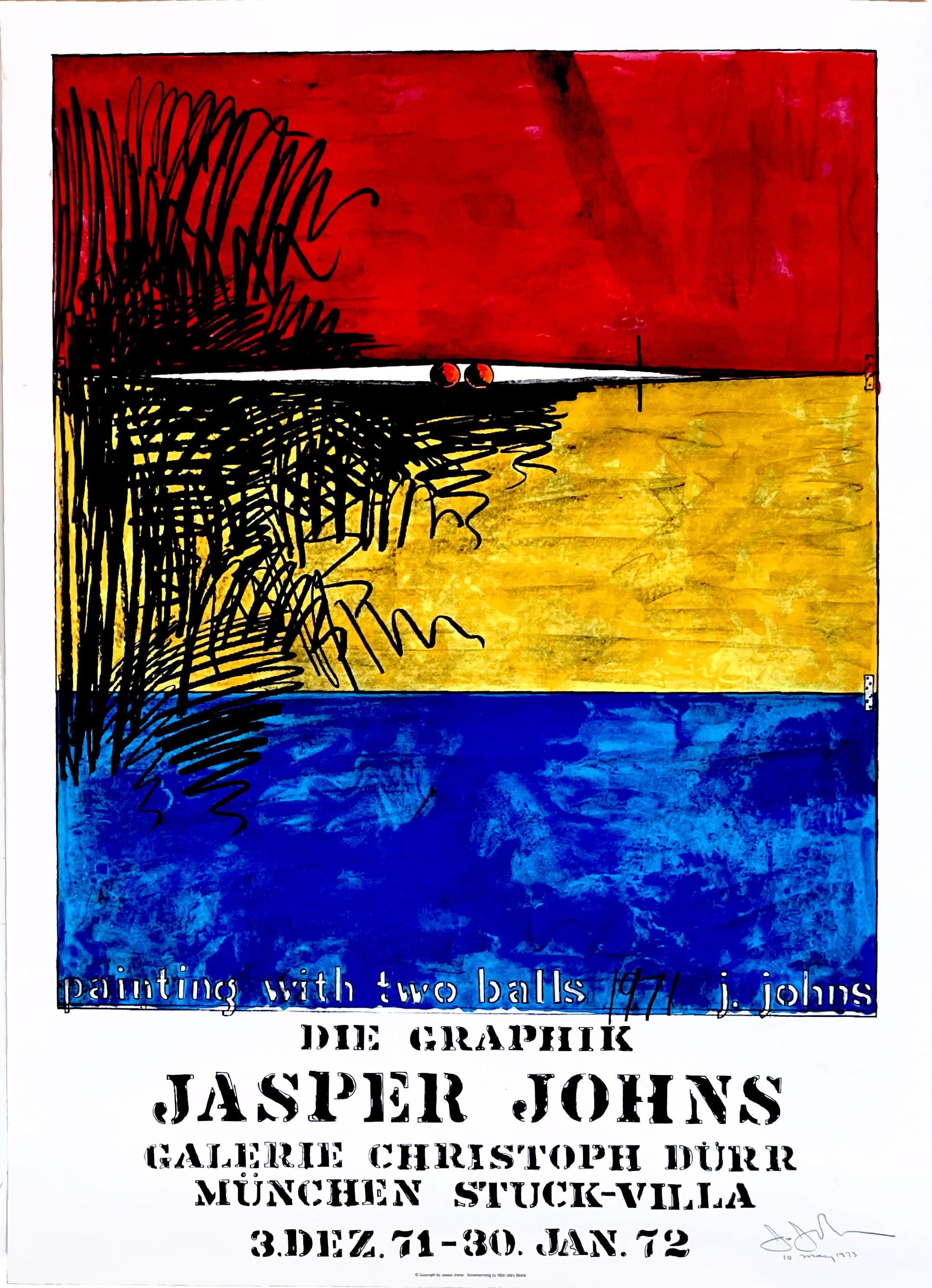 Jasper Johns - Jasper Johns at Galerie Christoph Durr Munchen Stuck Villa Poster (Hand signed ...