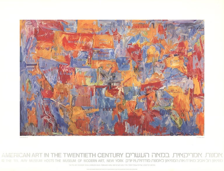 Jasper Johns - Jasper Johns-Map-36.5" x 48"-Poster-1980-Pop Art ...