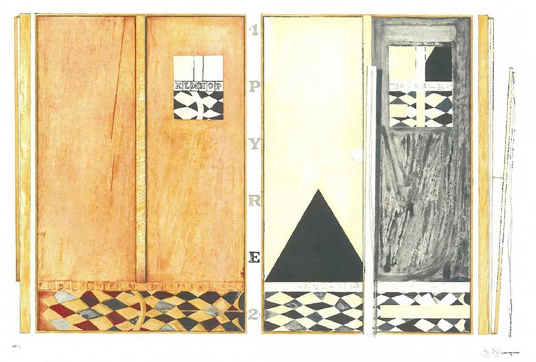 Jasper Johns - Jasper Johns, Pyre One and Two, 2005; intaglio. Abstract ...