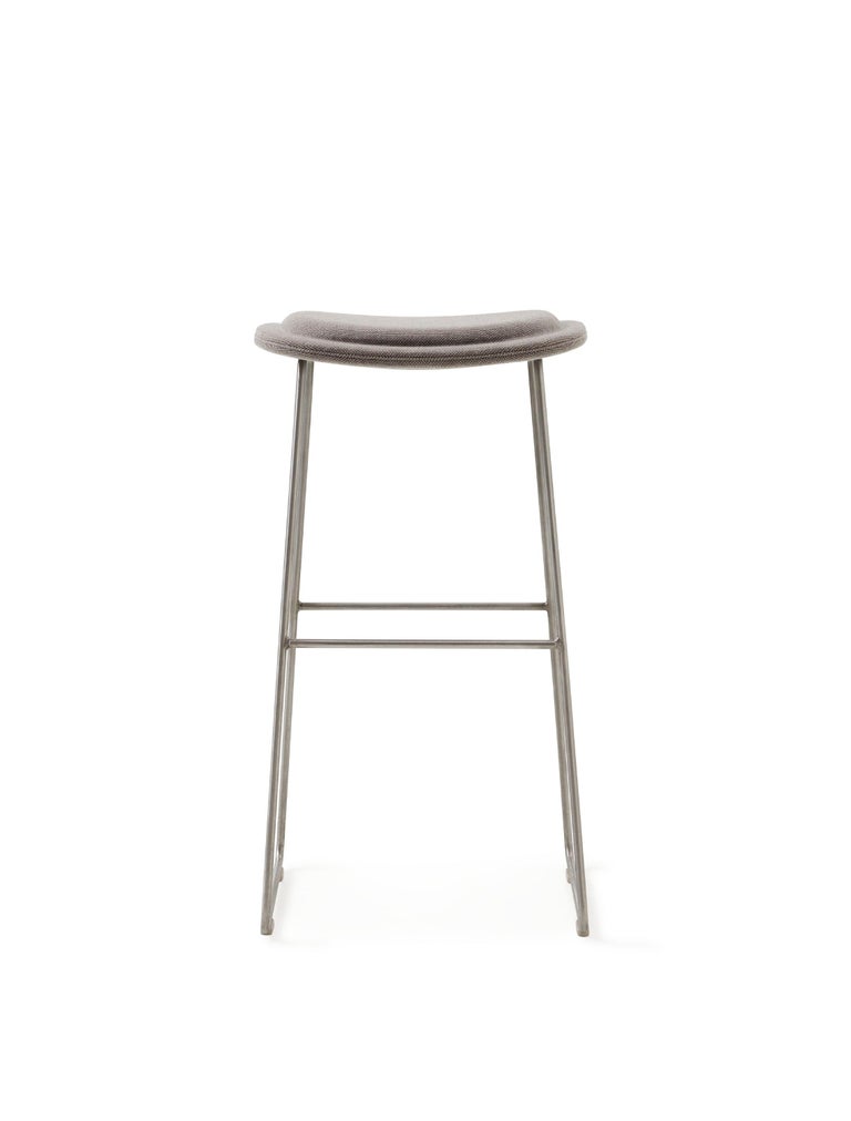 Jasper Morrison Small Hi Pad Stool in Blue Hallingdal Fabric by ...