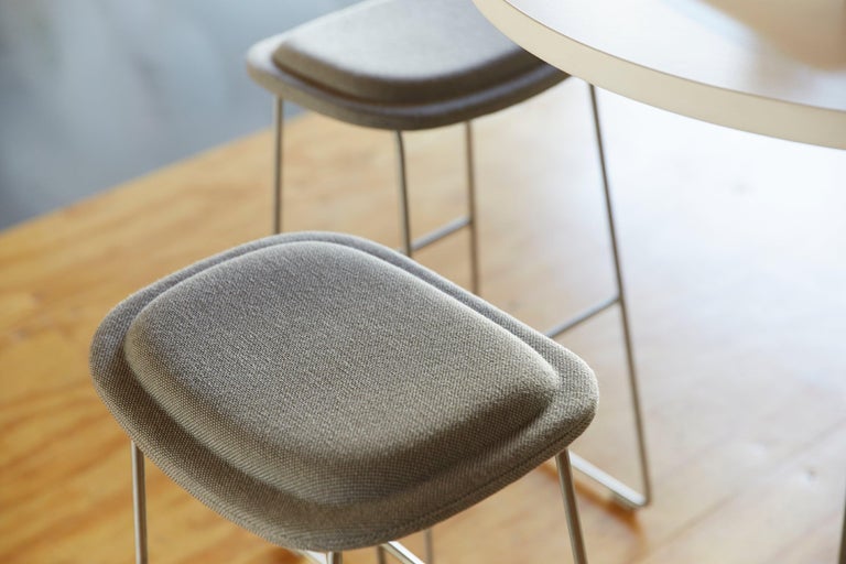 Jasper Morrison Small Hi Pad Stool in Blue Hallingdal Fabric by ...