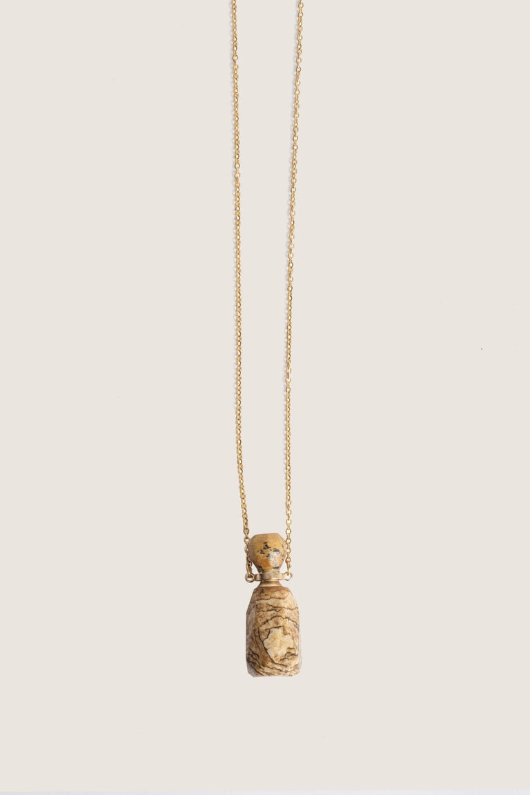 Jasper Scent Pouch Necklace For Sale at 1stDibs