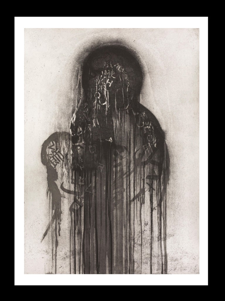 Jaume Plensa - Untitled 3 etching original painting at 1stDibs