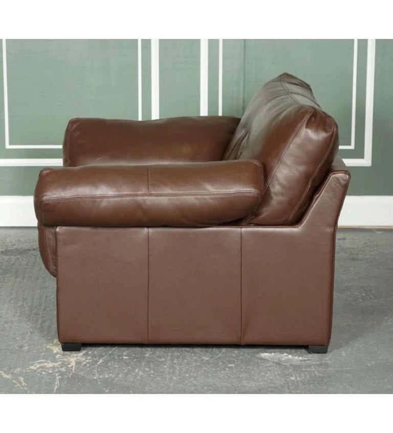 Java Brown Leather Armchair Part of Suite by John Lewis For Sale at 1stDibs