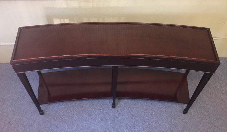 Java Mahogany Curved Console Table by Barbara Barry for Baker at 1stDibs | barbara barry console ...