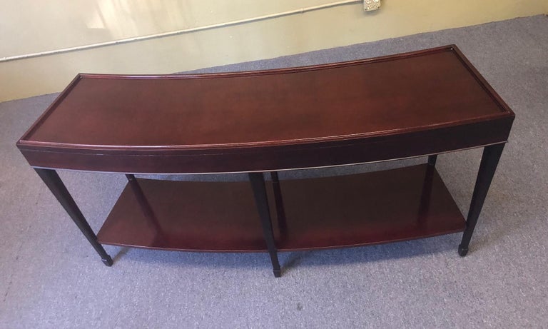 Java Mahogany Curved Console Table by Barbara Barry for Baker at ...