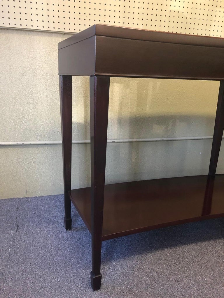 Java Mahogany Curved Console Table by Barbara Barry for Baker at ...