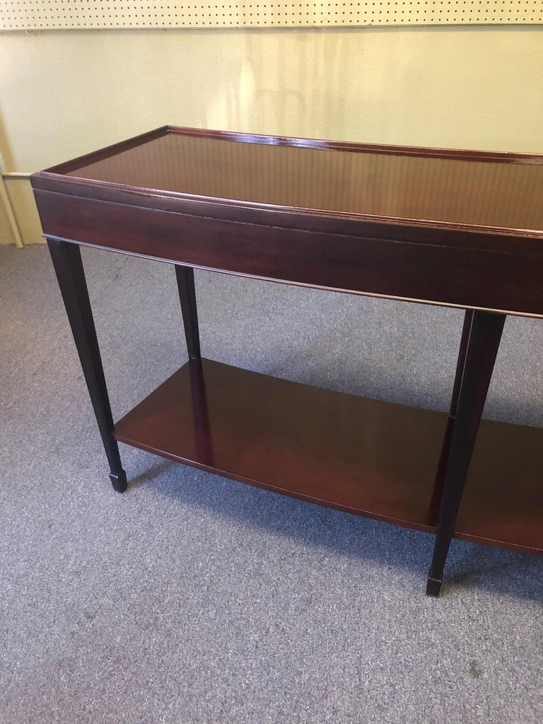 Java Mahogany Curved Console Table by Barbara Barry for Baker at 1stDibs | barbara barry console ...