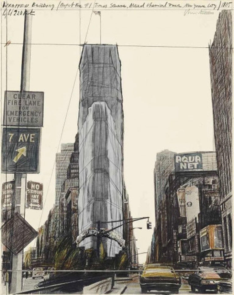 Javacheff Christo - Wrapped building, project for 1 Times Square, New ...