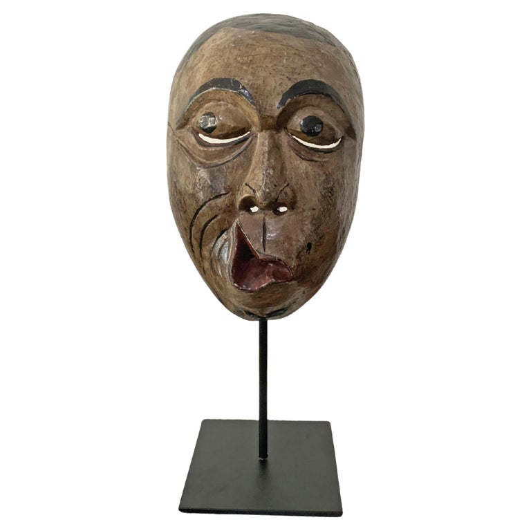 Javanese Hand-Crafted Wayang Topeng Theatre Mask, Indonesia, Early 20th ...