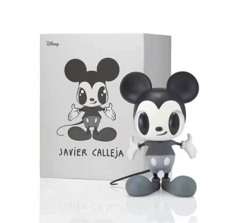 Javier Calleja - LITTLE MICKEY GREY, Black and White figure sculpture ...