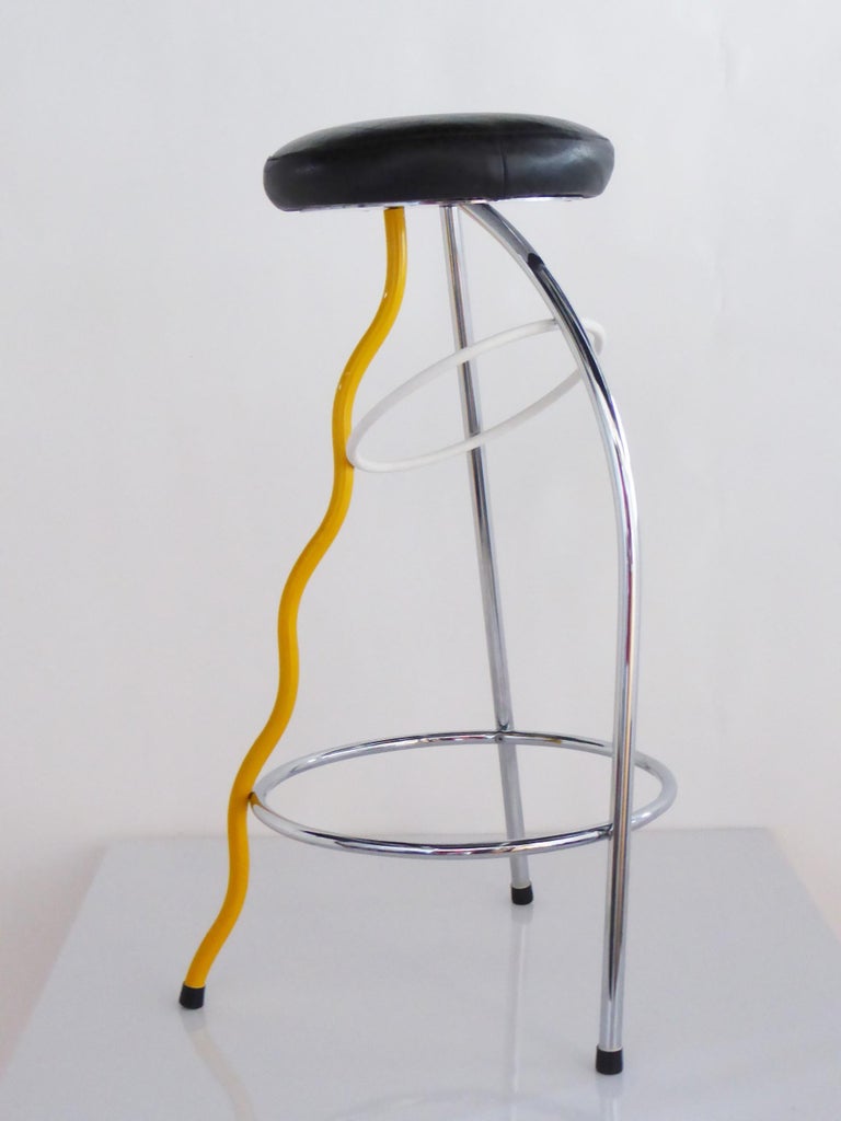 Javier Mariscal Duplex Bar Stool 1980 Memphis For Sale at 1stDibs