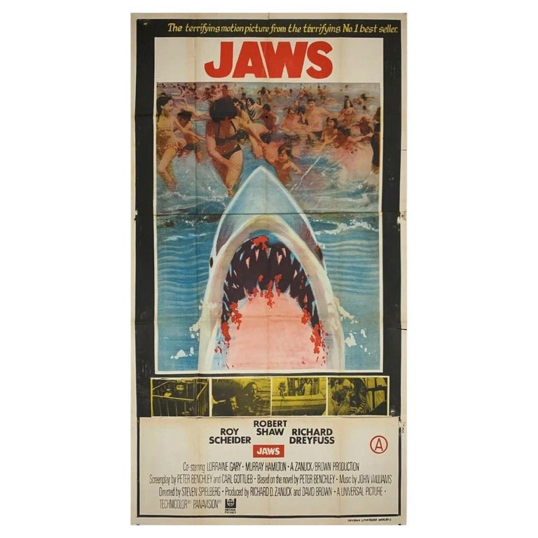 Jaws, Unframed Poster, 1975 For Sale at 1stDibs