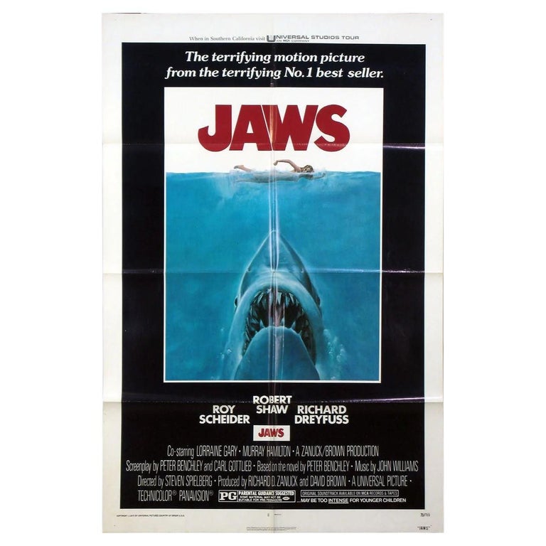 Jaws, Unframed Poster, 1975 For Sale at 1stDibs