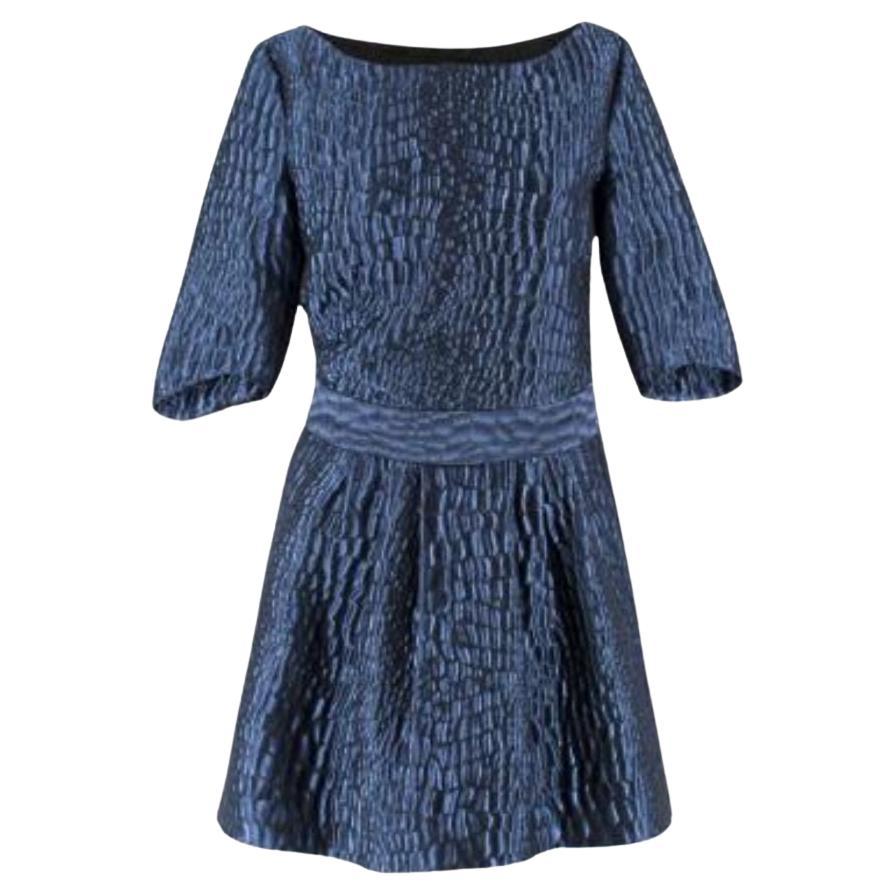 Jay Ahr Satin-Trimmed Jersey And Knitted Dress For Sale at 1stDibs