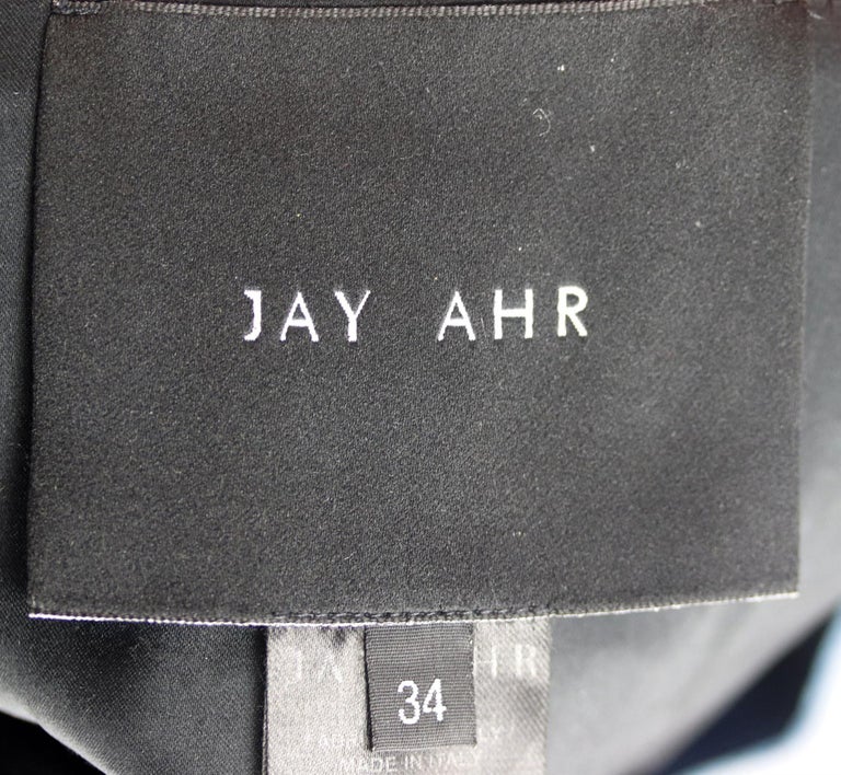 Jay Ahr Zip Embellished Leather Mini Skirt For Sale at 1stDibs