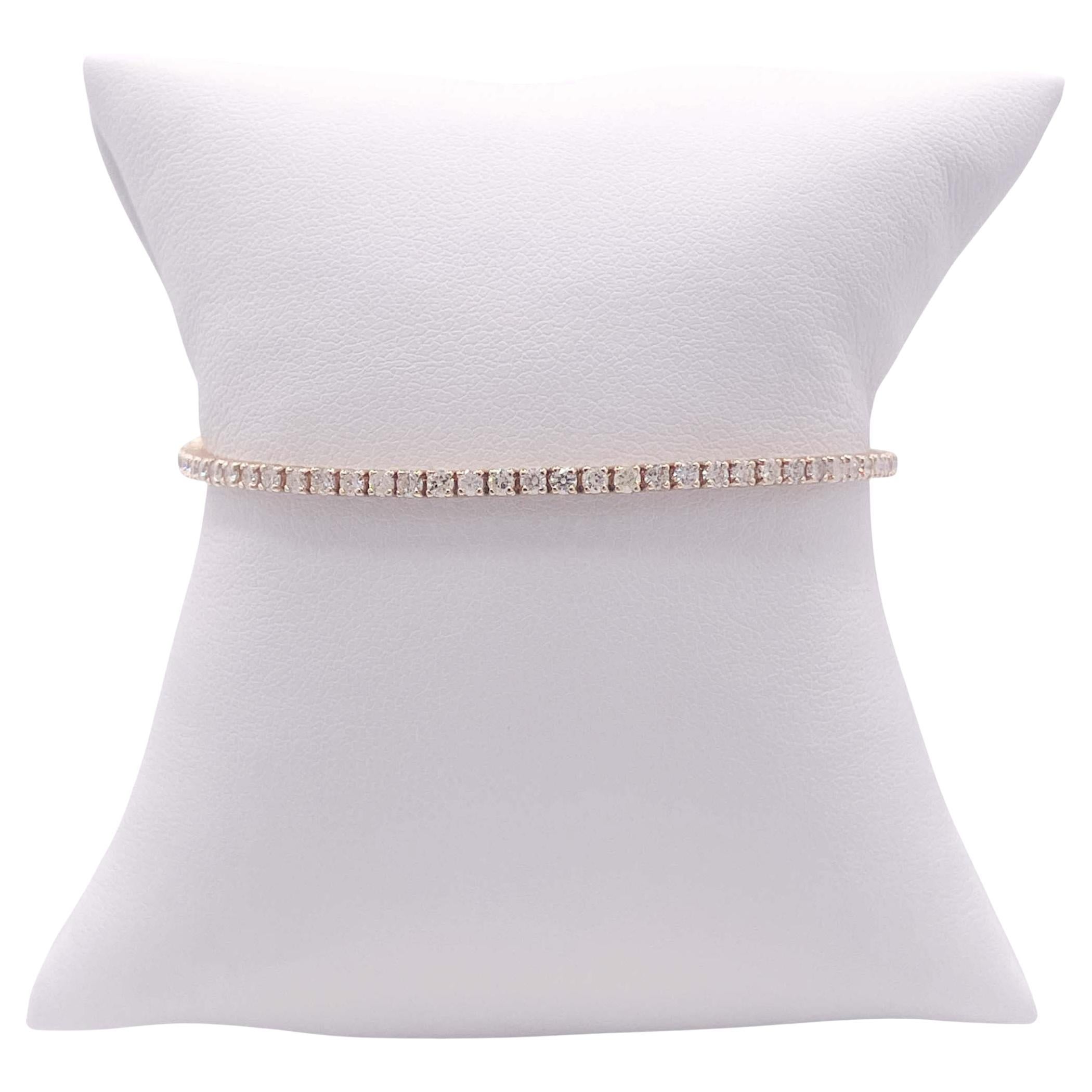 Jay Feder 14k Rose Gold Diamond Band Ring For Sale at 1stDibs