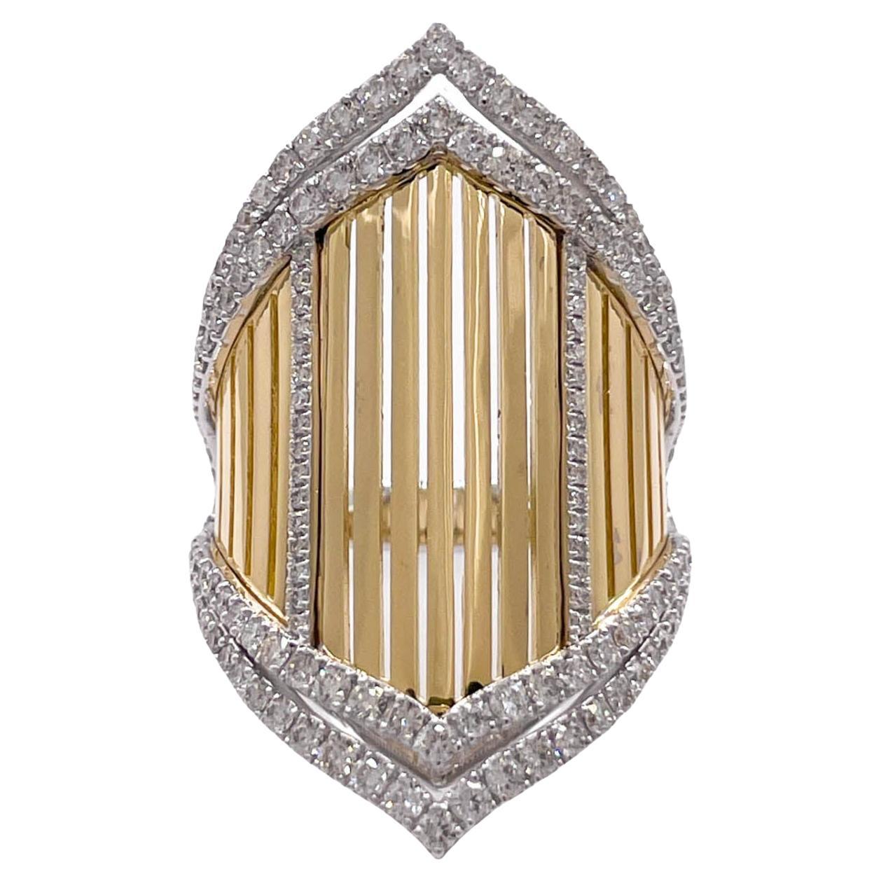 Jay Feder 18k Two Tone Gold Fancy Yellow Diamond White Diamond Bracelet ...