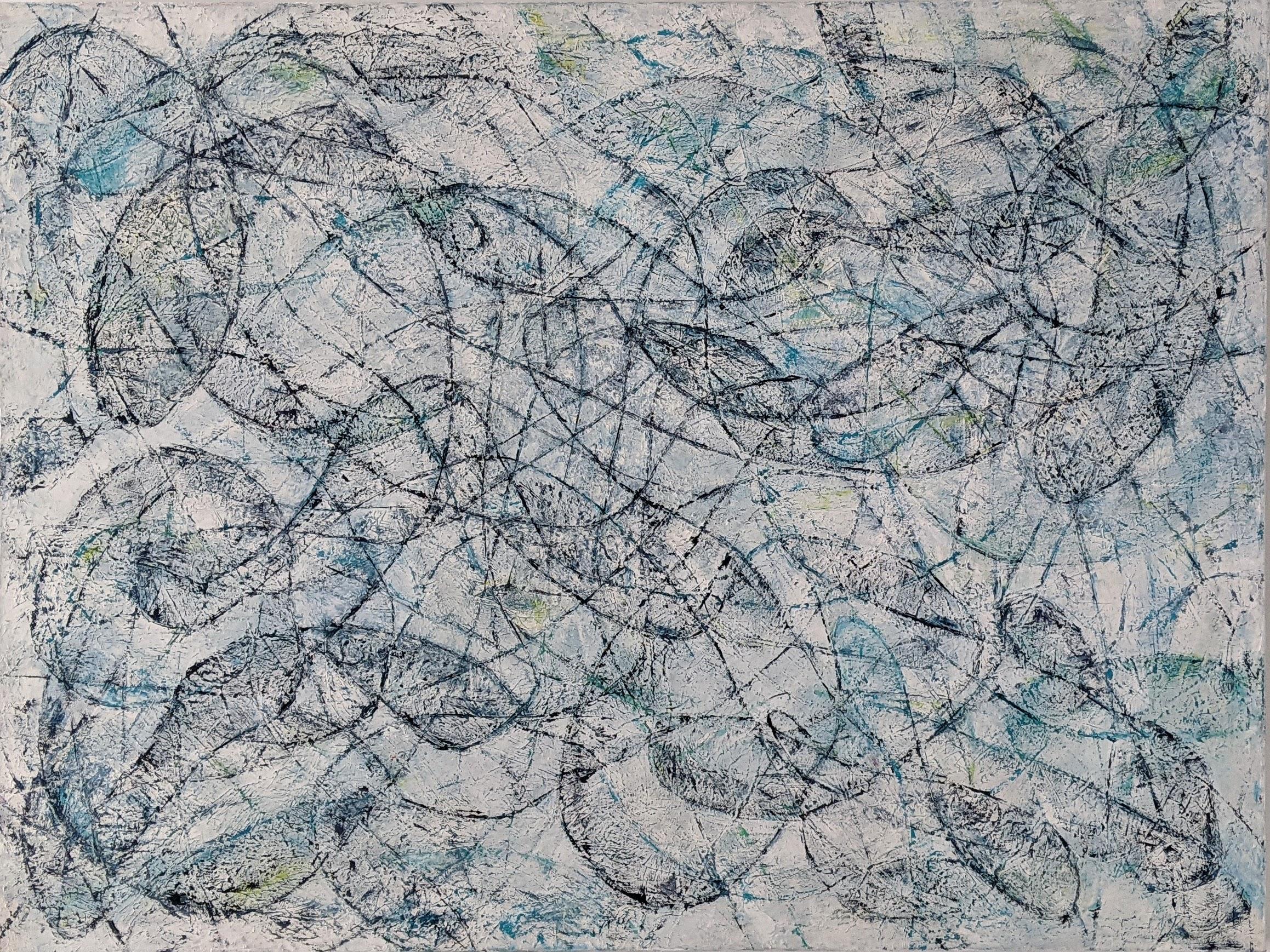 Jay Jacobs - Painting, Oil, Yellows, Bold, Abstract, Action Painting by ...