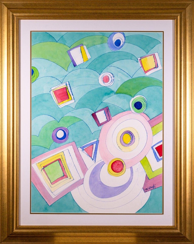 Jay Lefkowitz Amnesia Signed Contemporary Abstract mixed media art on ...