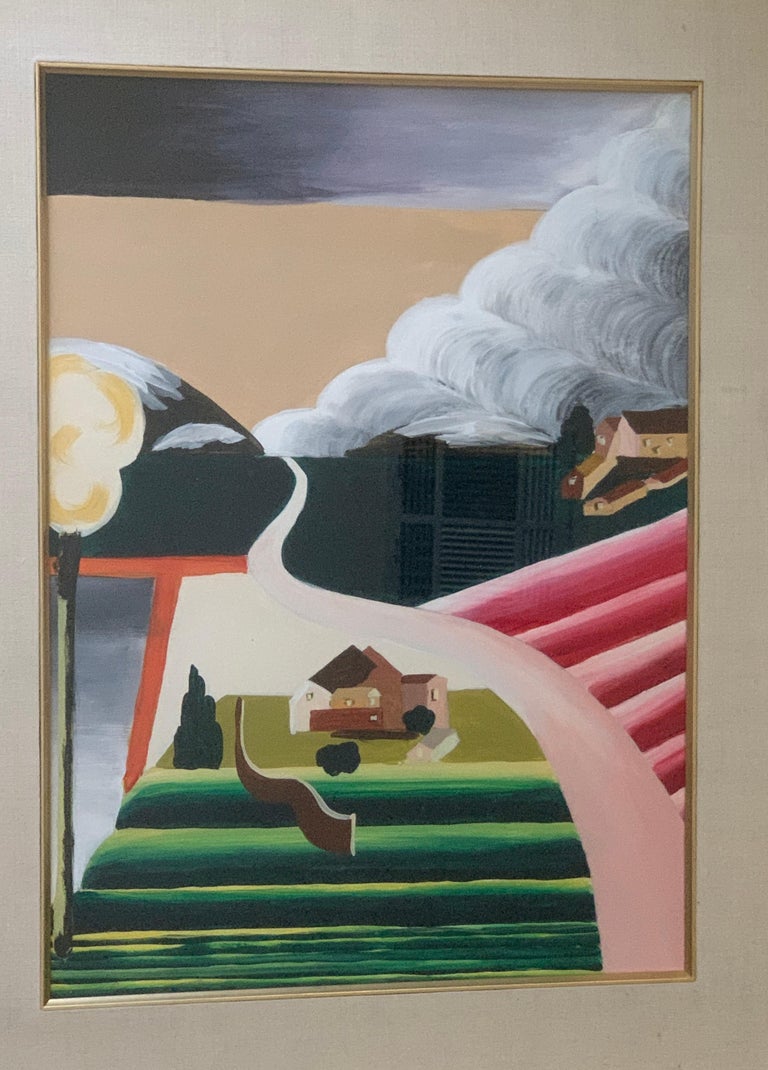 Jay Spectre Collection Custom Order Pair of Modern Art Paintings, 1980s ...