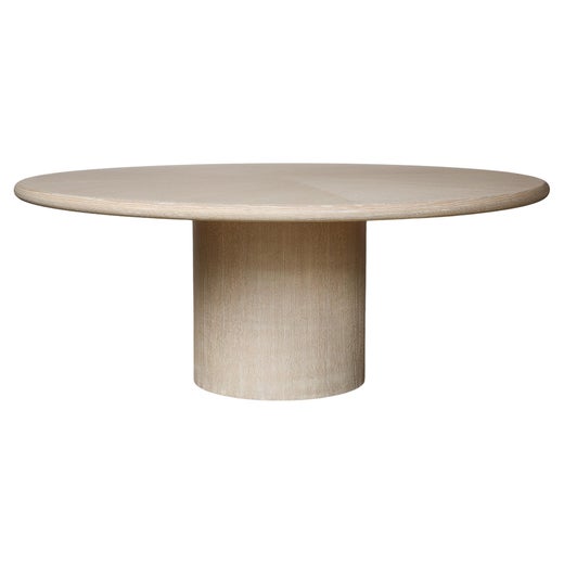 Jay Spectre Custom Weathered Oak Dining Table For Sale at 1stDibs
