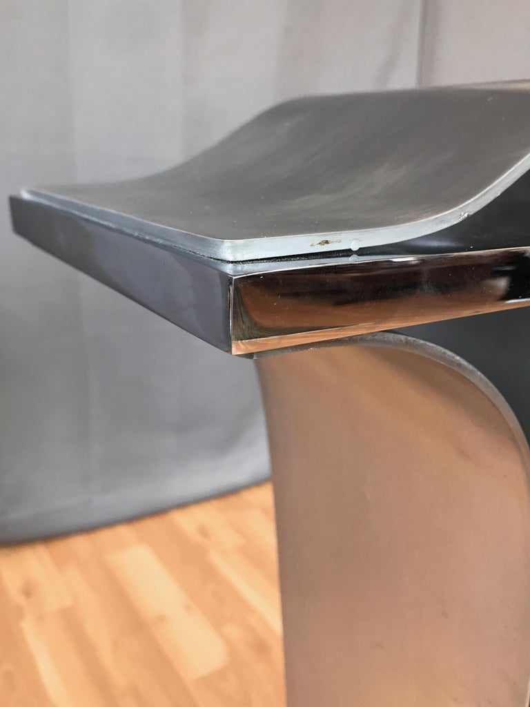 Jay Spectre for Century Furniture Polished and Brushed Steel Console ...