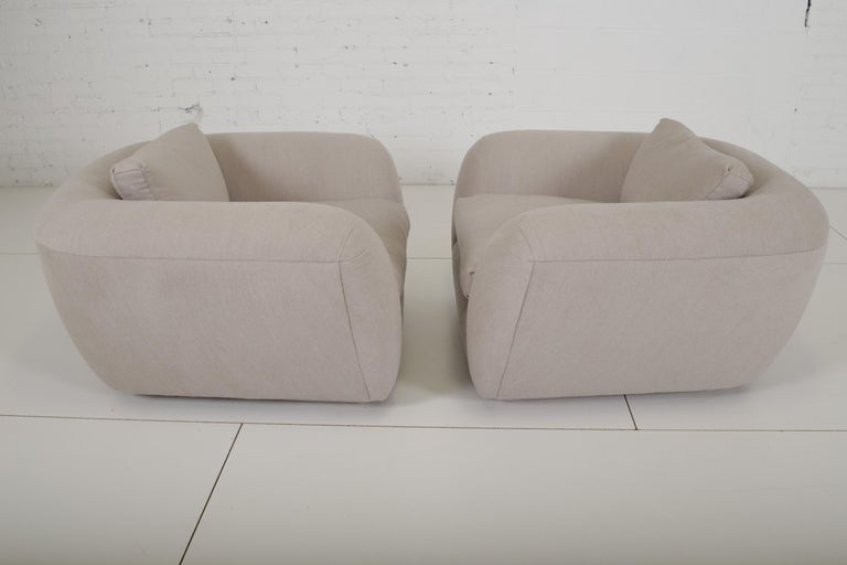 Jay Spectre Lounge Chairs in Cashmere For Sale at 1stDibs