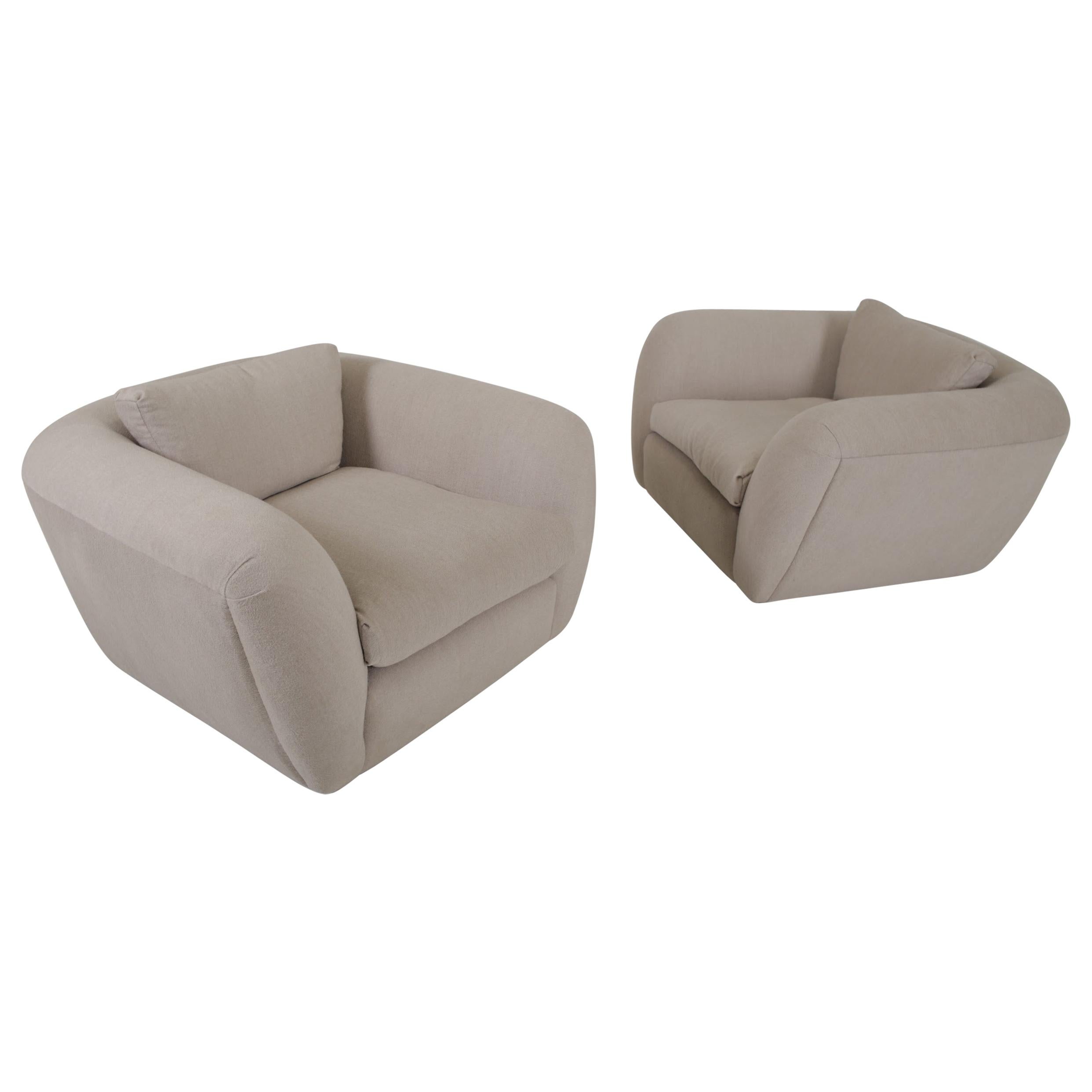 Jay Spectre Lounge Chairs in Cashmere For Sale at 1stDibs