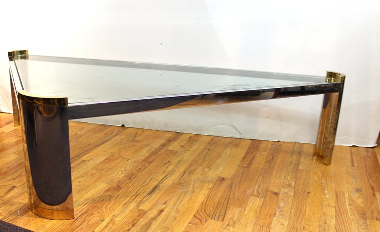 Jay Spectre Modernist Coffee Table with Triangular Frame at 1stDibs