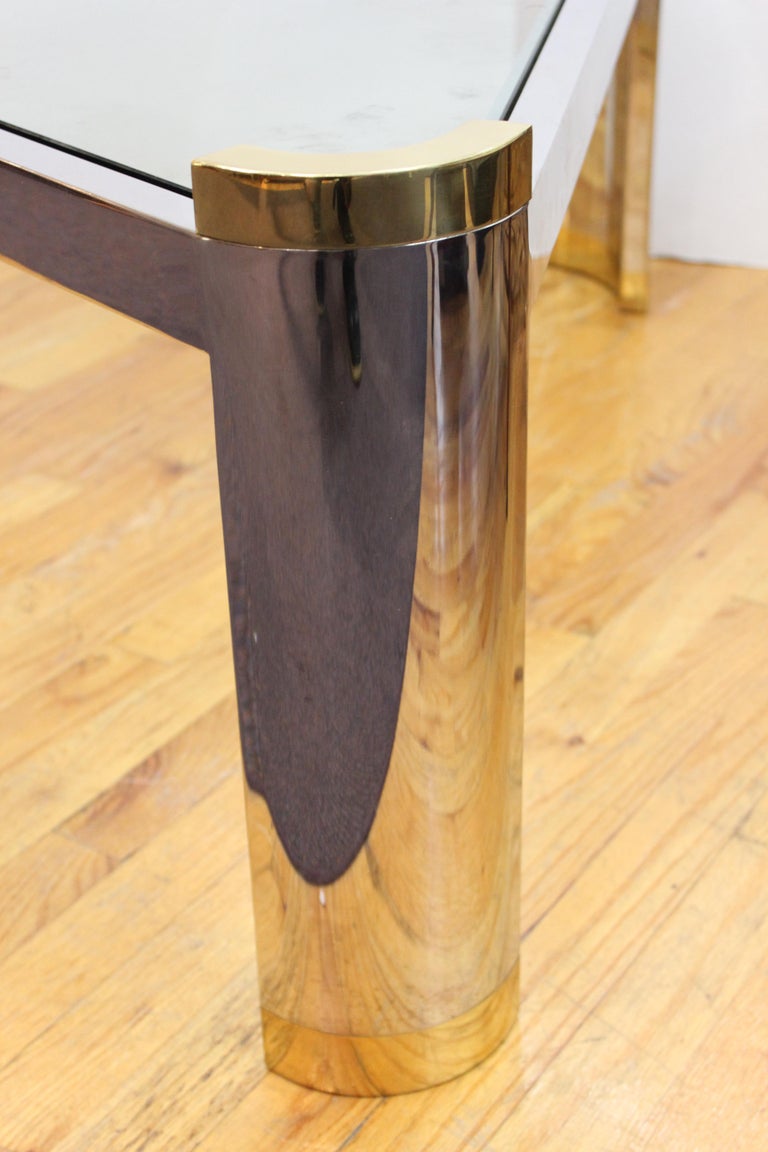 Jay Spectre Modernist Coffee Table with Triangular Frame at 1stDibs